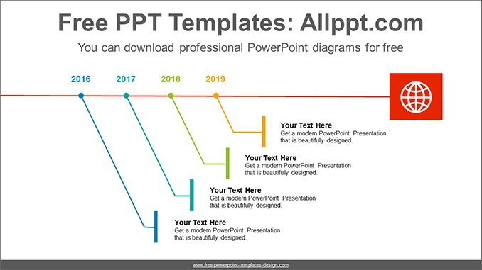 Layered bent line PowerPoint Diagram Template - Powerpoint and google ...