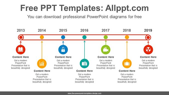 Line Belt History PowerPoint Diagram - Powerpoint and google slides ...