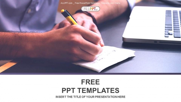 Makes a note at business document PowerPoint Templates - Powerpoint and ...