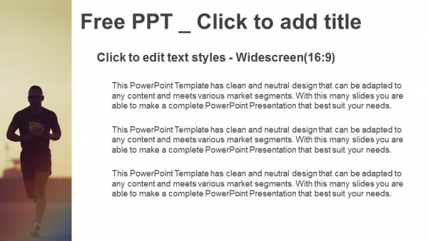 Marathon runners running on city road PowerPoint Templates - Powerpoint ...