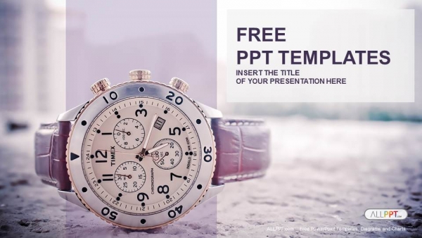 Men’s watch with leather strap PowerPoint Templates - Powerpoint and ...