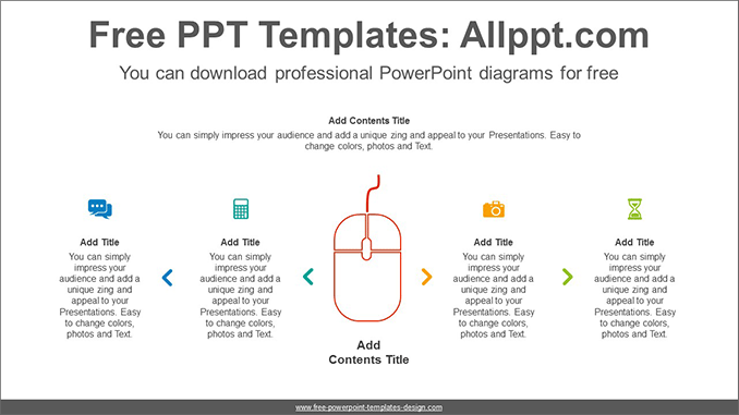 Mouse both sides flow PowerPoint Diagram Template - Powerpoint and ...