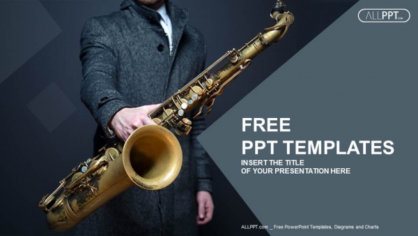 Musician holding saxophone PowerPoint Templates - Powerpoint and google ...