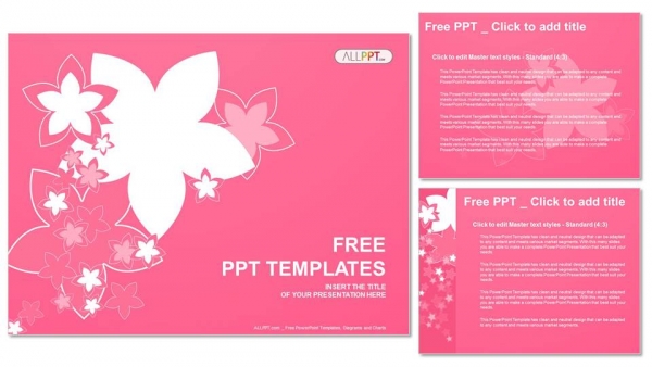 Nature with of pink flowers PowerPoint Templates - Powerpoint and ...