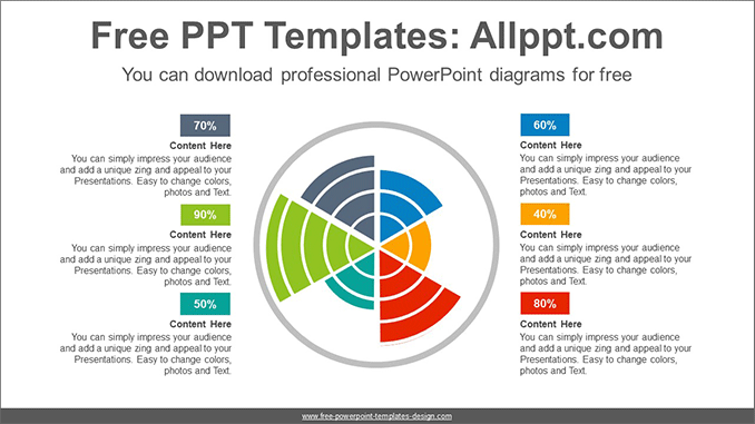 Nested doughnut chart PowerPoint Diagram Template - Powerpoint and ...