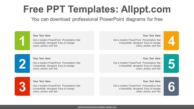 Numbered banner PowerPoint Diagram Template - Powerpoint and google ...