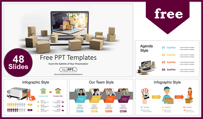 Online Delivery Service PowerPoint Templates - Powerpoint and google ...