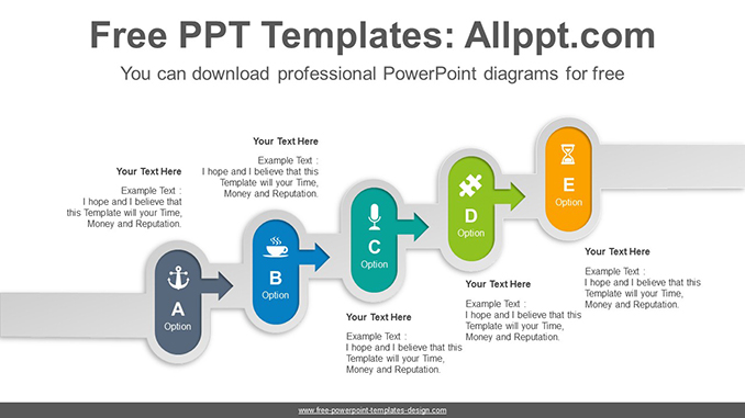 Oval arrow stairs PowerPoint Diagram Template - Powerpoint and google ...
