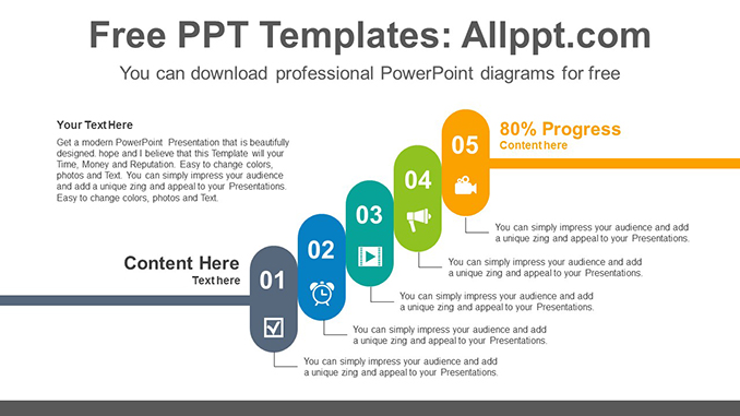 Oval step up PowerPoint Diagram Template - Powerpoint and google slides ...
