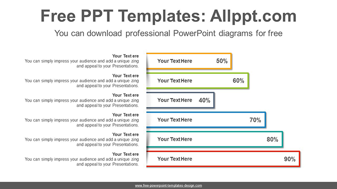 Paper texture bar chart PowerPoint Diagram Template - Powerpoint and ...