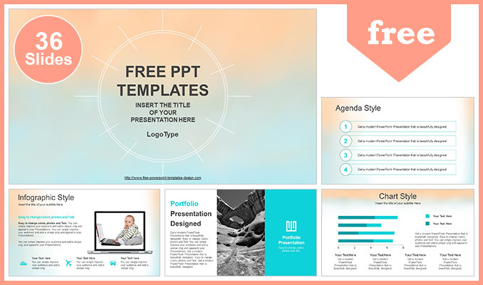 Pastel Watercolor Painted PowerPoint Template - Powerpoint and google ...