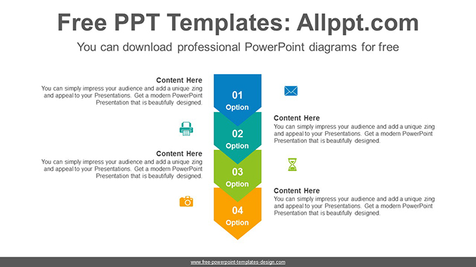 Pentagonal arrow list PowerPoint Diagram Template - Powerpoint and ...