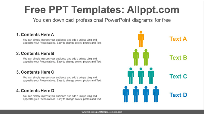 People Icon pyramid PowerPoint Diagram Template - Powerpoint and google ...