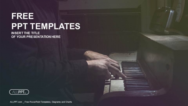 Pianist musician piano music playing PowerPoint Templates - Powerpoint ...