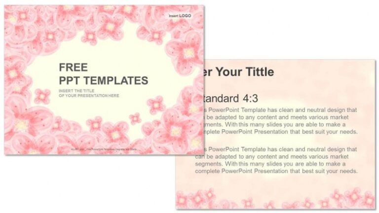 Pink Floral Abstract PPT Templates - Powerpoint and google slides ...