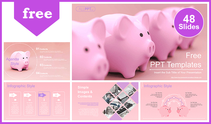 Pink Piggy Bank PowerPoint Templates - Powerpoint and google slides ...