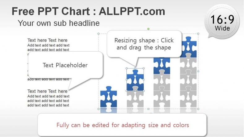 Puzzle Pieces PPT Charts - Powerpoint and google slides Saveslides ...