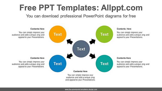 Radial Four Circles PowerPoint Diagram - Powerpoint and google slides ...