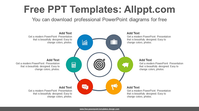 Radial circles PowerPoint Diagram Template - Powerpoint and google ...