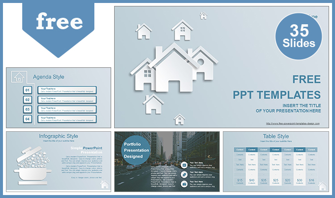 Real Estate House Ions PowerPoint Template - Powerpoint and google ...