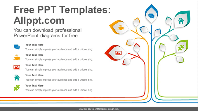 Rising tree stem PowerPoint Diagram Template - Powerpoint and google ...