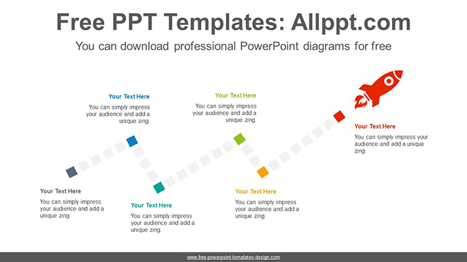 Rocket alternation rise PowerPoint Diagram Template - Powerpoint and ...