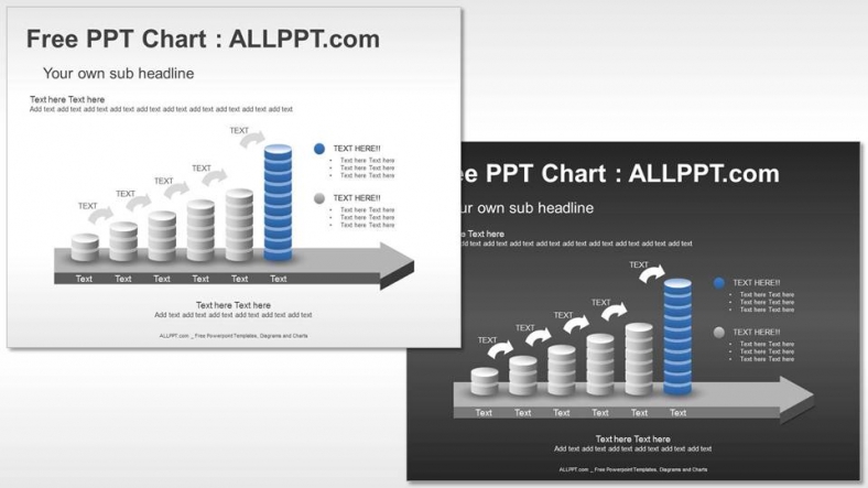 Rising Bar Graph PPT Charts - Powerpoint and google slides Saveslides ...