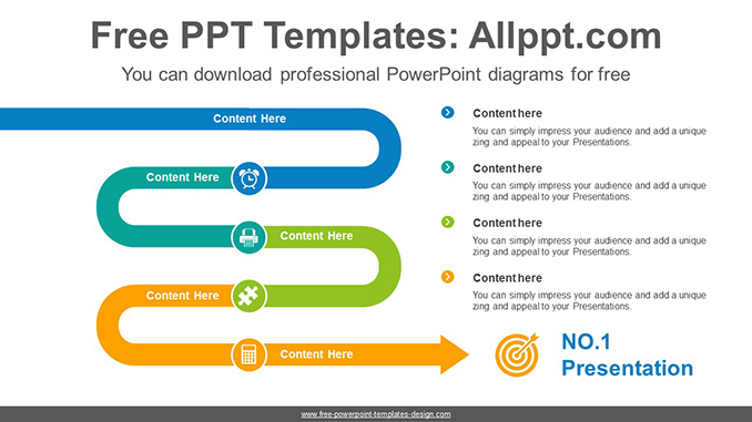 Snake Wave Arrow PowerPoint Diagram - Powerpoint and google slides ...