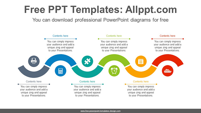 Snake wave line PowerPoint Diagram Template - Powerpoint and google ...