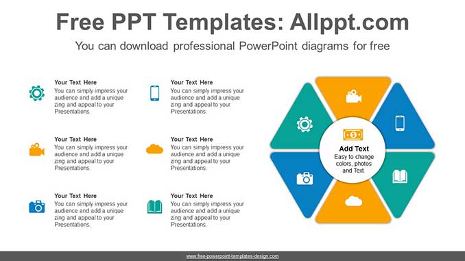 Split Hexagon PowerPoint Diagram - Powerpoint and google slides ...