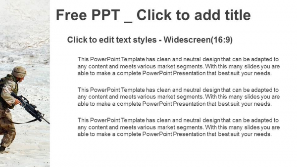 Squad of soldiers in the desert PowerPoint Templates - Powerpoint and ...