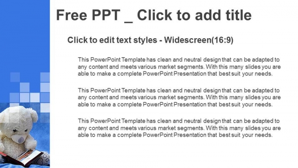 Teddy bear reads a book PowerPoint Templates - Powerpoint and google ...