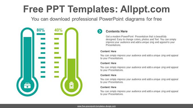 Thermometer Charts PowerPoint Diagram - Powerpoint and google slides ...