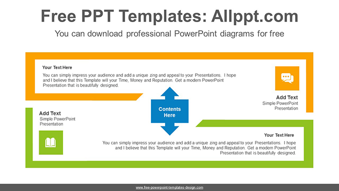 Thick line rectangle PowerPoint Diagram Template - Powerpoint and ...