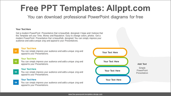 Thumbs-up gesture PowerPoint Diagram Template - Powerpoint and google ...