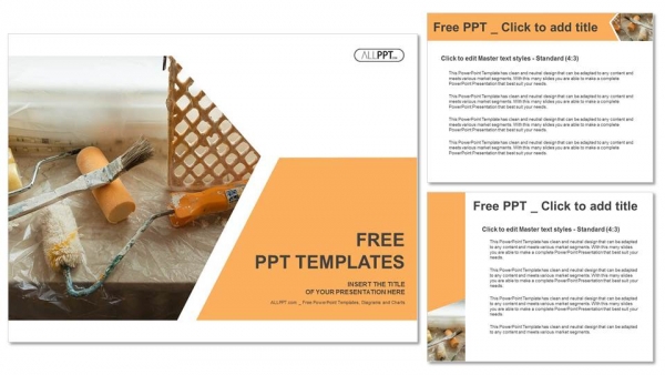 Tools and accessories for home renovation PowerPoint Templates ...