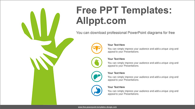 Two overlapping hands PowerPoint Diagram Template - Powerpoint and ...