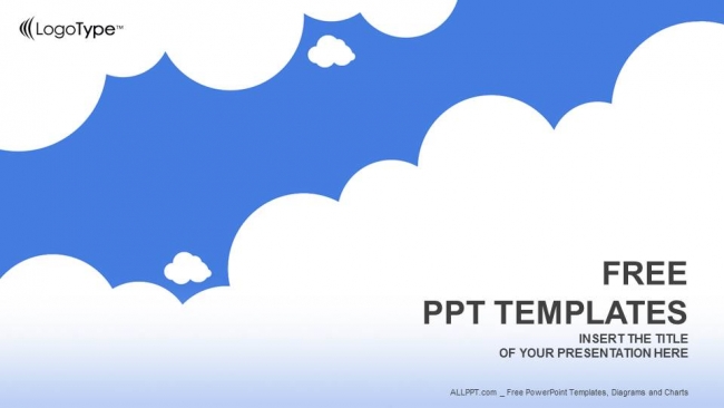 White Clouds with Blue-Abstract PowerPoint Templates - Powerpoint and ...