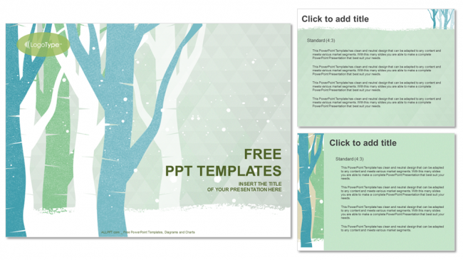 Winter Trees-Nature PowerPoint Templates - Powerpoint and google slides ...