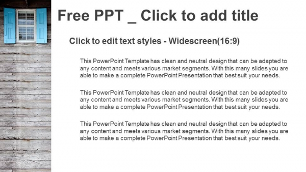 Wooden window shutters PowerPoint Templates - Powerpoint and google ...