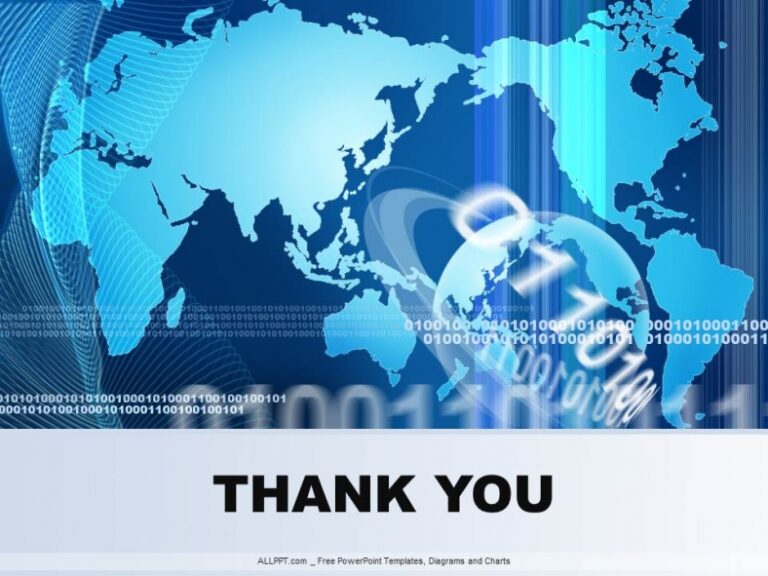 World Map In Blue PowerPoint Template Design - Powerpoint and google ...