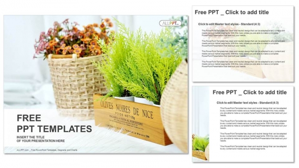 Small plant pot displayed PowerPoint Templates - Powerpoint and google ...