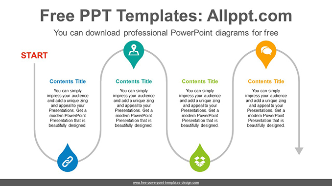 Curved Line PowerPoint Diagram Powerpoint And Google Slides 