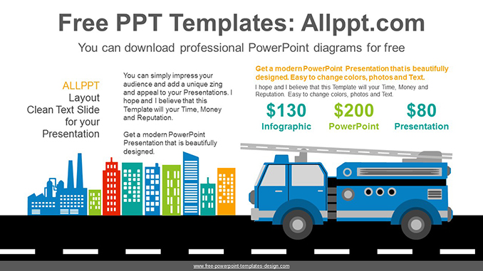 Fire Truck PowerPoint Diagram - Powerpoint and google slides Saveslides ...
