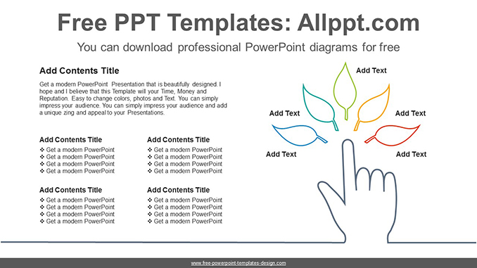 Hand Tree Leaves PowerPoint Diagram ! - Powerpoint and google slides ...