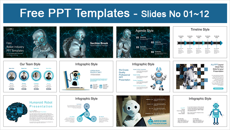 Humanoid Robot Industry PowerPoint Templates - Powerpoint and google ...