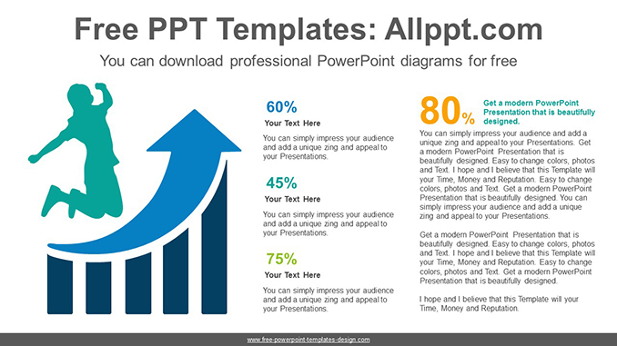 Rising Bar Chart PowerPoint Diagram - Powerpoint and google slides ...