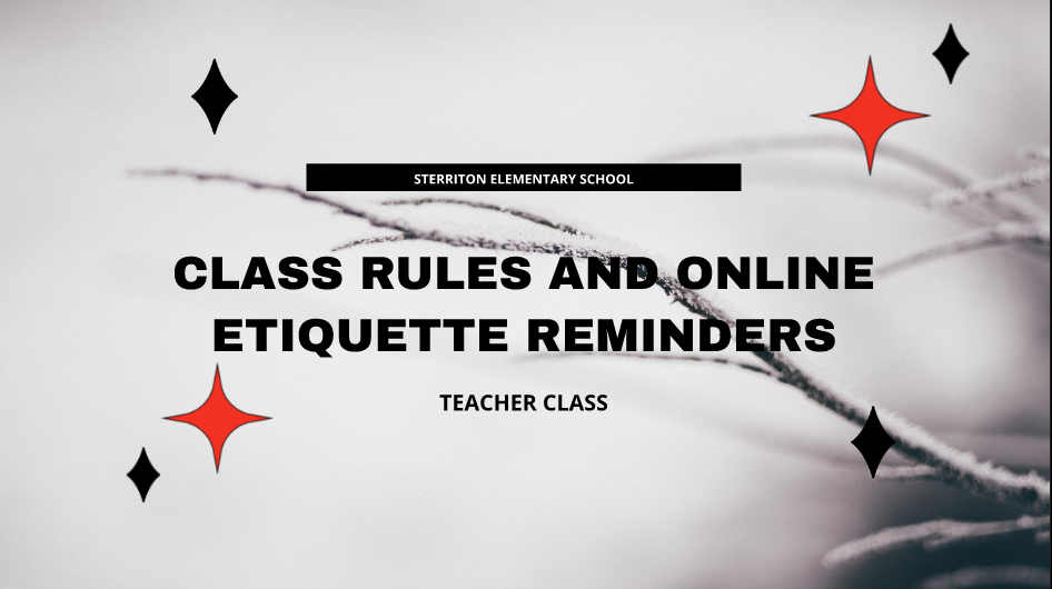 Class Rules and Online Etique Reminders - Powerpoint and google slides ...