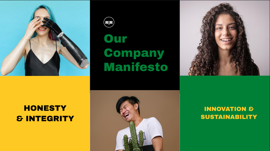 Our Company Manifesto - Powerpoint and google slides Saveslides templates