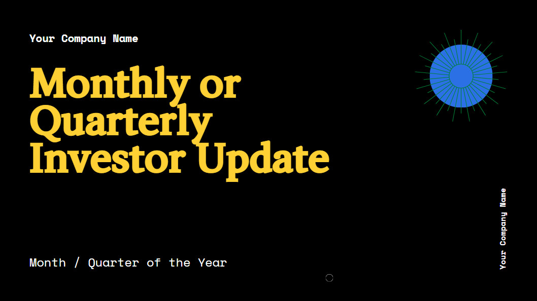 Monthly or Quarterly Investor Update - Powerpoint and google slides ...